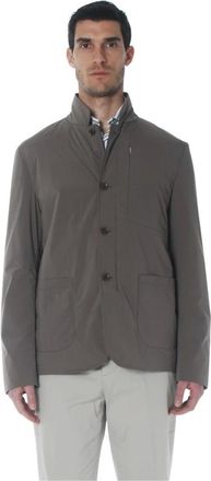 Duno Homme, Vestes, Brun, Taille: XL Giacca imbottitura leggera, chiusura zip e bottoni