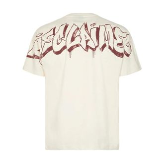 Disclaimer Jersey T-Shirt mit Wandgem&auml;lde-Effekt - - Tops - Herren - Beige - L