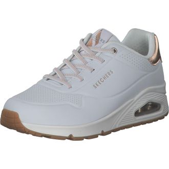 Skechers Damen UNO-Shimmer Away Sneaker, Weiss/opulenter Garten, 11 AU