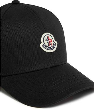 Moncler 04863 Cotton Baseball Cap - Black
