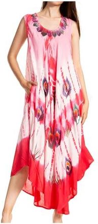 Sakkas 201RC Plume de Paon Caftan Robe/Cover Up - Coral - Taille