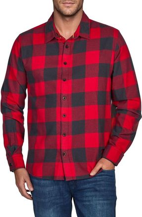 Riverso Flanellhemd Herren Langarm Kariert Regular Fit RIVArne Hemd Holzf&auml;llerhemd Karohemd 100% Baumwolle Rot, XL, 100% Baumwolle, Gr&ouml;&szlig;e:XL, Farbe:Cherry Red
