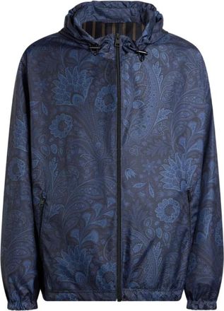 Etro Homme, Vestes, Bleu, Taille: XL Veste &agrave; capuche