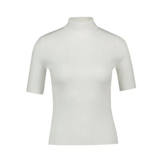 Courr&egrave;ges Reedition Short Sleeves - - Knitwear - Damen - Wei&szlig; - M