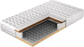 Mirjan24 Matratze Hela Plus mit integriertem Lattenrost, Kokosmatte, Bonellfedern und Polyurethan Schaumstoff, Einseitig, H&ouml;he: 22 cm, H&auml;rte H5, Komfortschaum 