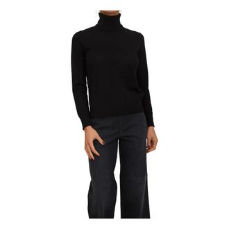 Nenette Maglia Collo Alto Lana Merino - - Knitwear - Damen - Schwarzk - S