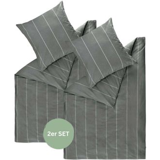 Esprit Renforc&eacute; Bettw&auml;sche HARPLINES - 2er Set 135x200 cm, Anthrazit
