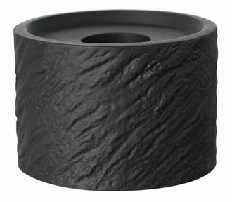 Villeroy & Boch Manufacture Rock Home Bougeoir 6,5 X 6,5 X 5 Cm, Porcelaine Premium, Noir
