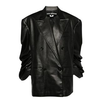 Junya Watanabe Femme, Vestes, Noir, Taille: 40 FR Veste Oversize en Similicuir