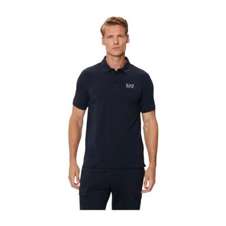 Emporio Armani Emporio Armani Ea7, Homme, Tops, Bleu, Taille: M Polo en jersey