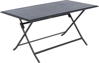 Hesperide Rechteckiger klappbarer Gartentisch Azua in Graphitgrau - 6 Plätze - Graphitgrau