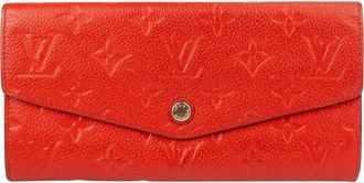 Louis Vuitton Portemonnaie - Louis Vuitton Leather Empreinte Monogram Curieuse - Gr. unisize - in Rot - f&uuml;r Damen