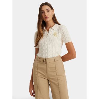 Lauren Ralph Lauren Poloshirt 200932224001 &Eacute;cru Slim Fit