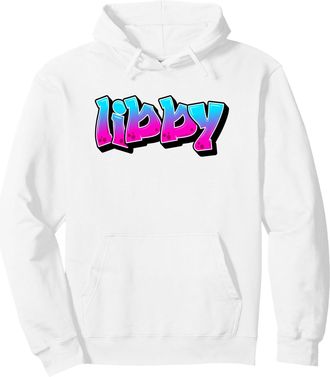 BDAZ Libby Graffiti Personalisierter Name Blau Rosa Frauen M&auml;dchen Pullover Hoodie