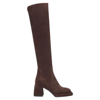 Estro & Luminara Kniehohe Stiefel mit Stretchschaft - - Shoes - Damen - Braun - 38 EU