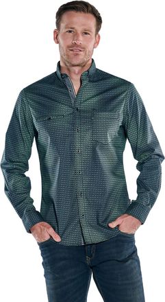 Engbers Herren Herren Langarm-Hemd Gemustert, Gruen, 39443, Gruen in Gr&ouml;&szlig;e 3XL