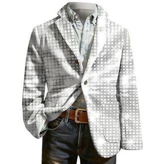 Generic Veste en velours c&ocirc;tel&eacute; pour homme avec impression &agrave; paillettes - Aspect scintillant - Blazer slim fit - Pour carnaval, f&ecirc;te, discoth&egrave;que, sc&egrave;ne - Vin