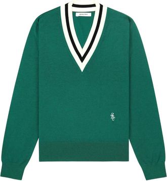 Sporty & Rich pull à col v - Vert