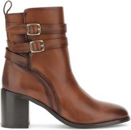 Caf&egrave;noir Bottines En Cuir &Agrave; La Cheville Avec &Eacute;lastiques, Pour Femme, Couleur Cuoio, Taille 40