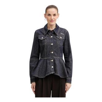 Karl Lagerfeld Peplum Denim Jacket - - Jackets - Damen - Blau - S