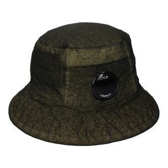 C.P. Company C.p. Company, Homme, Accessoires, Vert, Taille: M Polyamide Bucket Hat