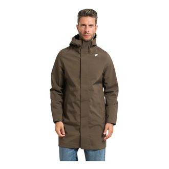 K-Way Gr&uuml;ne Wasserdichte Winddichte Herrenjacke - - Coats - Herren - Gr&uuml;n - L