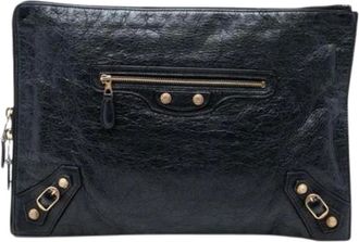 Balenciaga Sac pochette vintage Pre-owned - Femme - Pre-owned - Noir - Taille: ONE Size