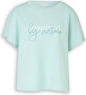Tom Tailor T-Shirt T-Shirt (im Einserpack) Loose Fit Scuba T-Shirt mit Print