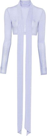 Alex Perry Cropped-Oberteil mit Schal - Violett
