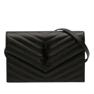 Saint Laurent Pre-owned Leder Portemonnaies - - Pre-owned - Damen - Schwarzk - ONE SIZE