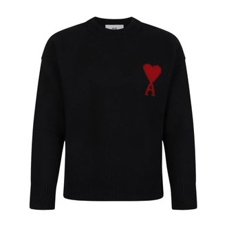 Ami unisex, Sweatshirts et sweats &agrave; capuche, Noir, Taille: 2XL Ami de Coeur Oversized Knit Sweater