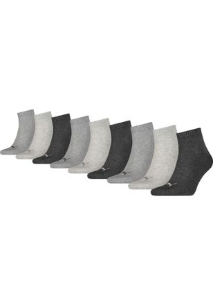 Puma Kurzsocken PUMA PUMA UNISEX QUARTER PLAIN 9P ECOM, Herren, Gr. 35-38, grau (graut&ouml;ne), Baumwollmischung, meliert, normal, Socken, mit Rippenb&uuml;ndchen, 