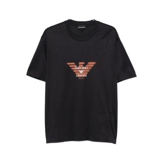 Emporio Armani T-Shirt mit Rundhalsausschnitt - - Tops - Herren - Schwarzk - 2XL