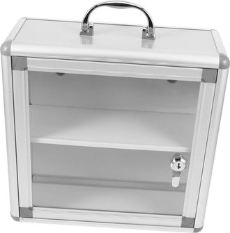 Soimiss Medikamentenschrank Mit Doppelten Fächern Für Aufbewahrung Wandmontierter Medikamentenbox Aus Robustem Material Für Haushalt Und Notfall