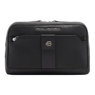 Piquadro Leder Clutch mit abnehmbarem Riemen - - Bags - Herren - Schwarzk - ONE SIZE