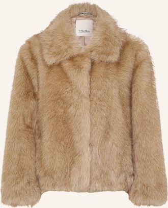 Max Mara Kunstfell-Jacke Alce braun