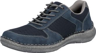 Rieker Slip-On Sneaker RIEKER, Herren, Gr. 40, dunkelblau, Lederimitat, Mesh, Schuhe, Freizeitsneaker, Halbschuh, Schlupfschuh mit Gummizug