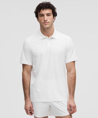 lululemon Gestreiftes Tennis-Poloshirt aus mit UV-Schutz f&uuml;r M&auml;nner - Gr&ouml;&szlig;e 2XL in White