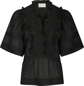 Neo Noir Femme, Blouses et Chemises, Noir, Taille: 38 FR Evienne S Voile Top