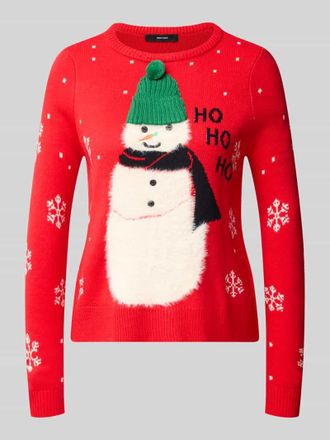 Vero Moda Pullover mit flauschigem Schneemann-Motiv