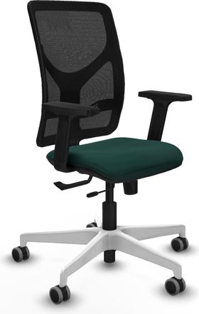 Piqueras y Crespo Schreibtischstuhl mit Armlehnen und hoher R&uuml;ckenlehne, h&ouml;henverstellbare Lendenwirbelst&uuml;tze, ausgestattet mit Syncro/Traslack und Schneideschaum, Schw