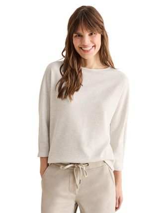 Cecil Damen B322619 Kurzes Melange Shirt, Desert Beige Melange, XXL EU