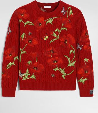 Dolce & Gabbana Pullover Aus Schurwolle - Frau Collection Rot 4 Years
