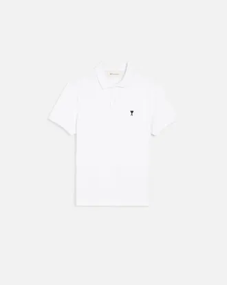 Ami Ami Paris - Polo Blanc Manches Courtes Ami De Coeur en Coton Blanc - Taille : XXXL - pour Homme