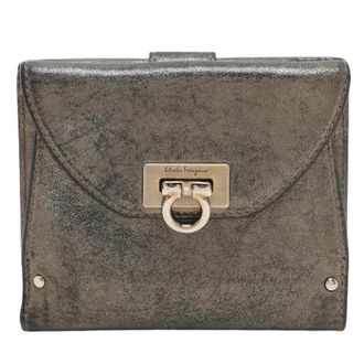 Ferragamo Pre-owned Classic Mediterraneo French Wallet - - Pre-owned - Damen - Grau - ONE SIZE