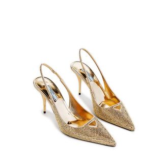 Prada Sling-back &agrave; strass