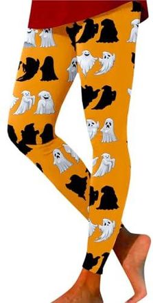 Generic Leggings imprim&eacute;s d&eacute;contract&eacute;s et confortables pour femme - Pantalon de sport pour femme, jaune, XXL