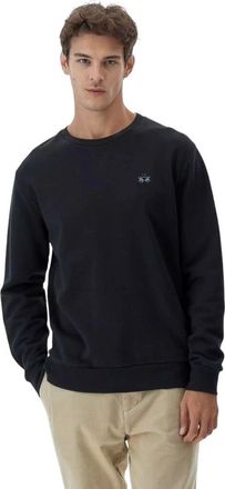 La Martina Homme, Sweatshirts et sweats &agrave; capuche, Noir, Taille: L Benedict Crew Neck SweaT-shirt