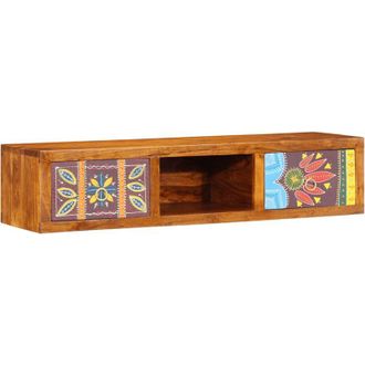 vidaXL Vidaxl - Meuble tv mural multicolore 100x30x22 bois massif dacacia