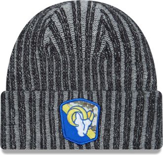 New Era Los Angeles Rams NFL Salute to Service 2023 Black Cuff Knit Beanie - One-Size